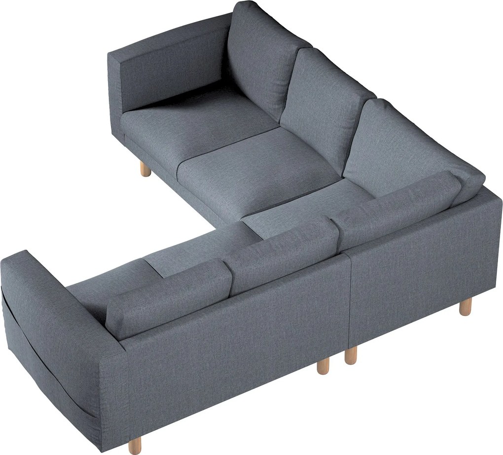 Potah na pohovku IKEA Norsborg rohová 4-místná barva šedá látka pletený vzor