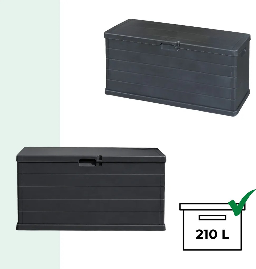 Úložný box OMEGA, 210L, 117x38x56cm, antracitová I.P.A.E-Progarden