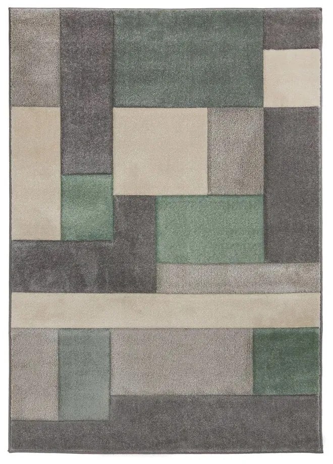 Flair Rugs koberce Kusový koberec Hand Carved Cosmos Mint/Grey/Cream - 200x290 cm