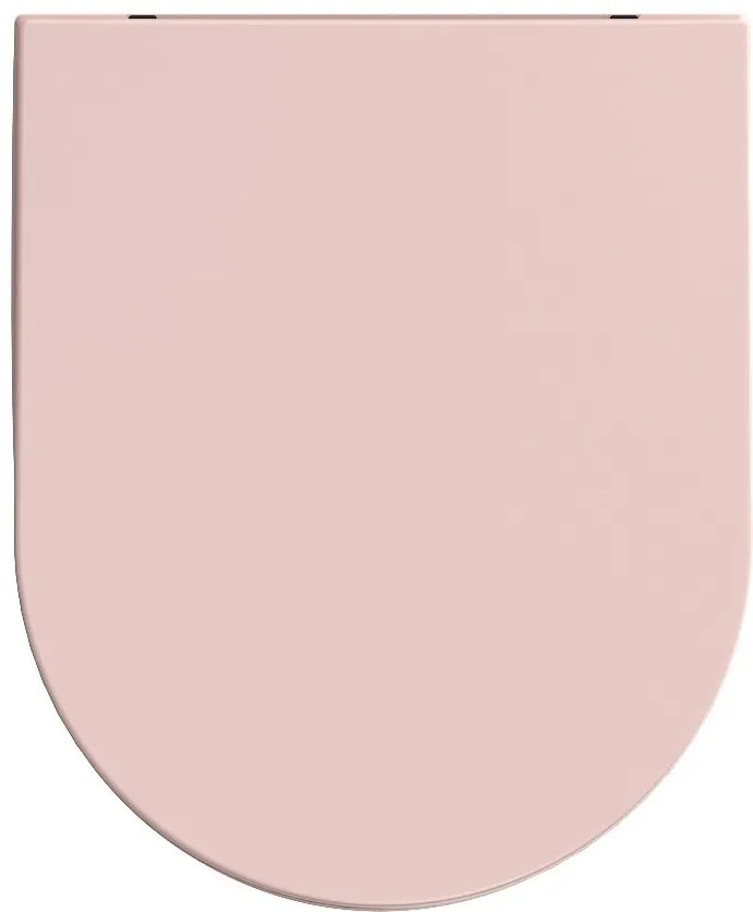 Isvea Isvea, INFINITY WC sedátko SLIM, Easy Take, Soft Close, růžová Salmon, 40KF0541I-S
