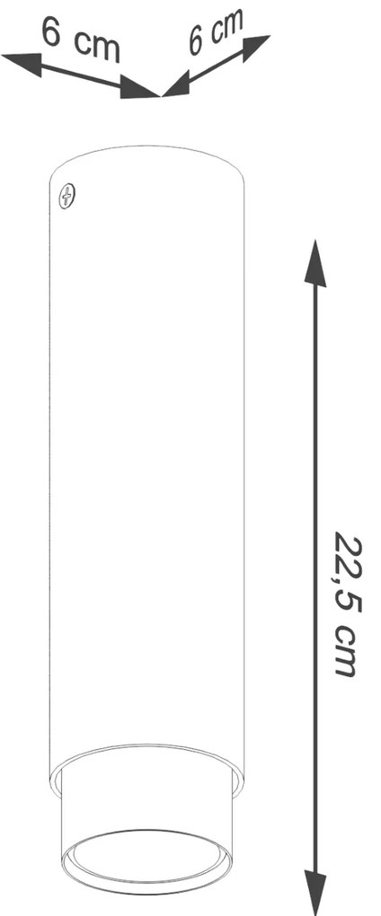 Sollux Lighting Stropní svítidlo NERO 22,5 Černá/chromové