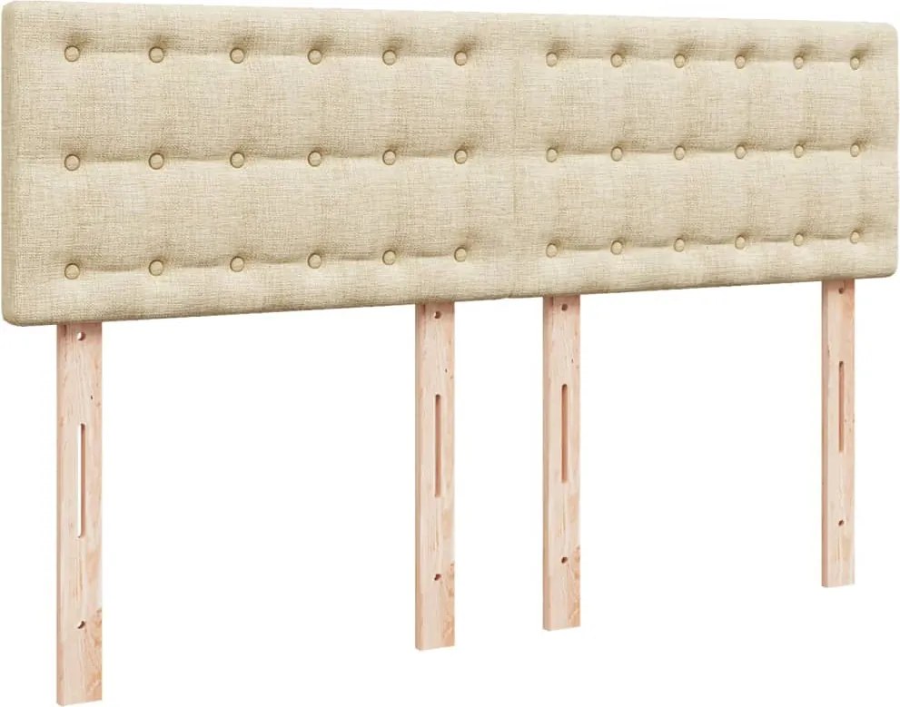 Box spring postel s matrací krémová 140x200 cm textil 3287110