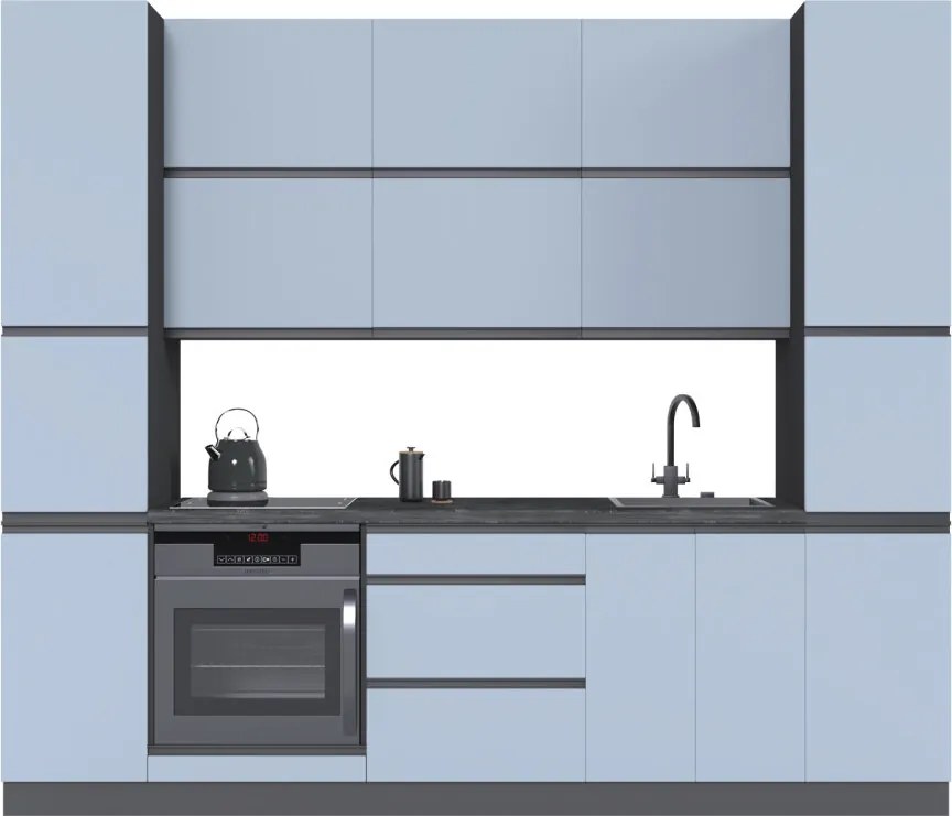 Sada 2.6 Antracit / Šedo-modrá M06, pr černá, pl antracit RioLine Luxe / RíóLajn Lux Matný