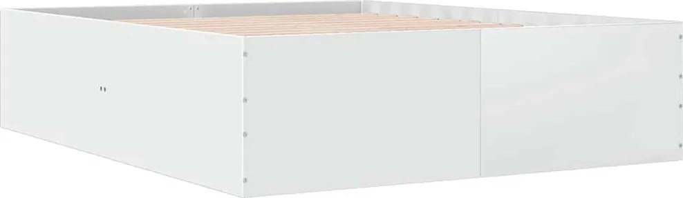 Rám postele bílý 150 x 200 cm kompozitní dřevo 3280916