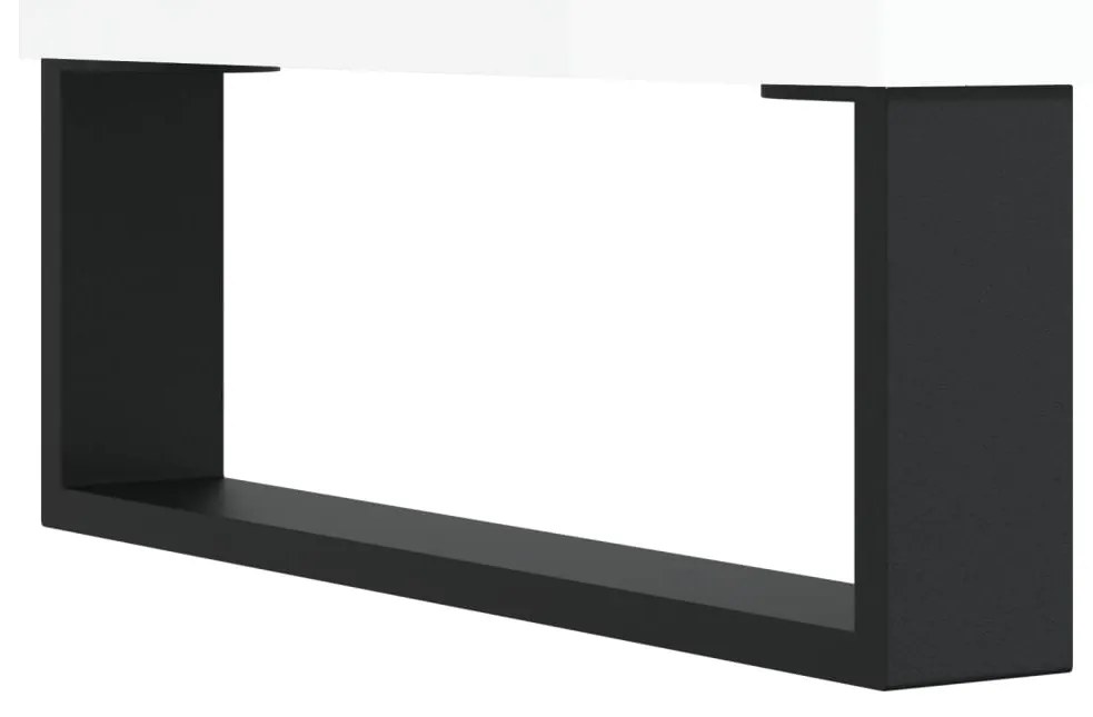 Skříň highboard lesklá bílá 69,5 x 34 x 180 cm kompozitní dřevo - Default Title