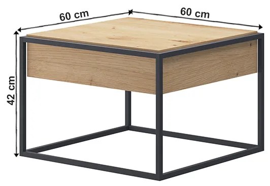 Konferenční stolek s deskou v dekoru dub ENJOY EL60