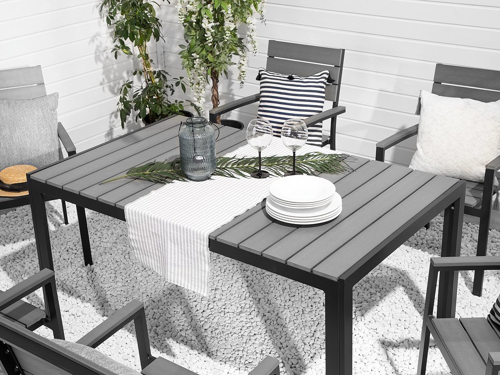 Zahradní stůl 150x90x74 cm šedý COMO Beliani
