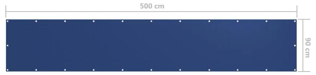 Balkónová zástěna modrá 90 x 500 cm oxfordská látka