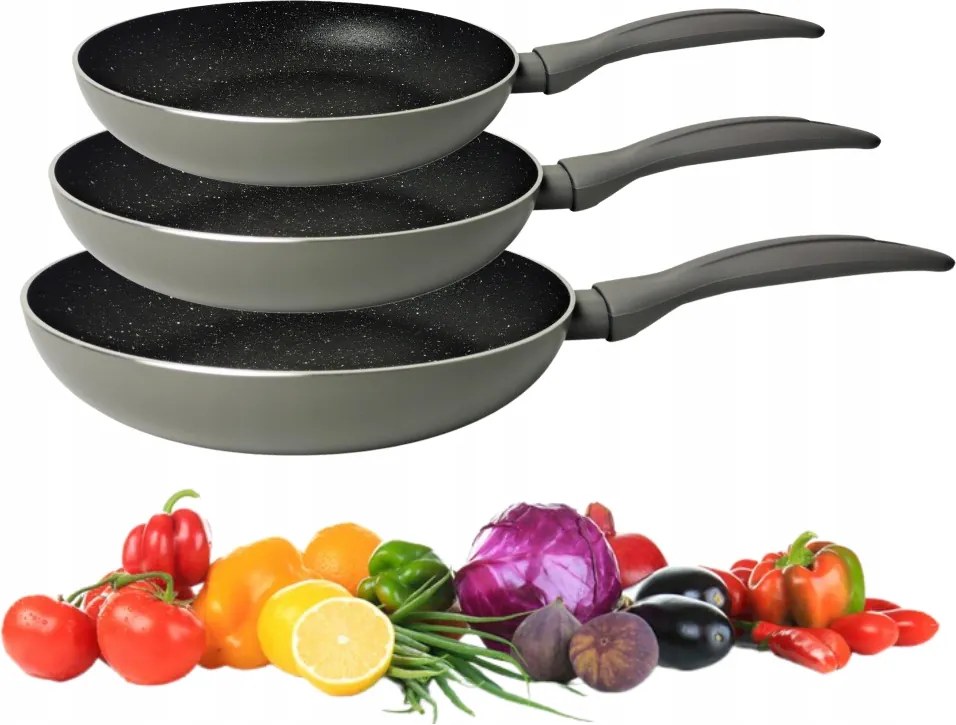 Kompletní Sada Pánví 20/24/28 CM Non-stick 3el Ideální pro každodenní použití
