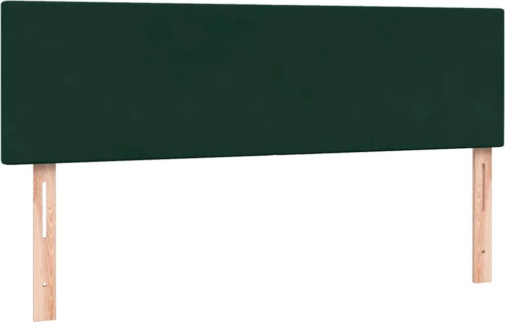 Box spring postel s matrací tmavě zelená 160x220 cm samet 3317994