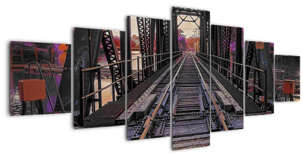 Obraz železničního mostu (210x100 cm)