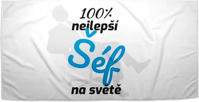 Sablio Ručník 100% nejlepší šéf na světě - 30x50 cm