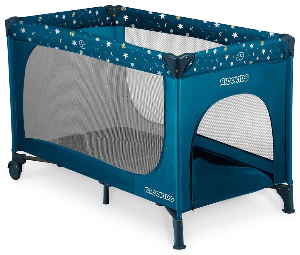 Ricokids Cestovní postýlka 125 x 65 x 78 cm RK-240 tmavě modrá