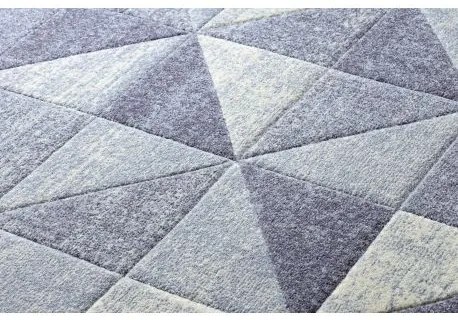koberec FEEL 5672/17944 Trojúhelníky béžový/fialový velikost 140x190 cm | krásné koberce cz