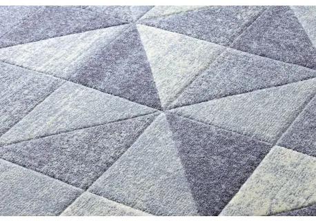 koberec FEEL 5672/17944 Trojúhelníky béžový/fialový velikost 180x270 cm | krásné koberce cz