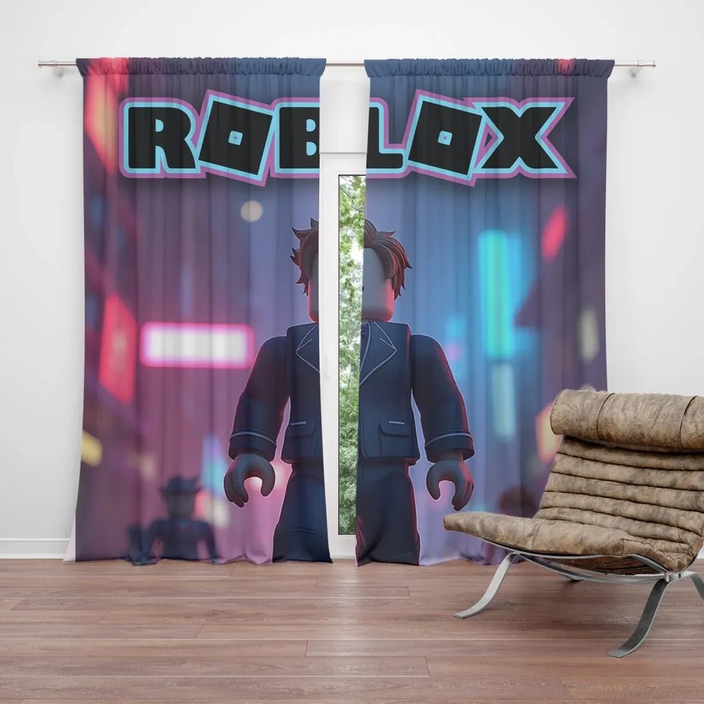 Sablio Závěs ROBLOX Neonové město: 2ks 140x250cm