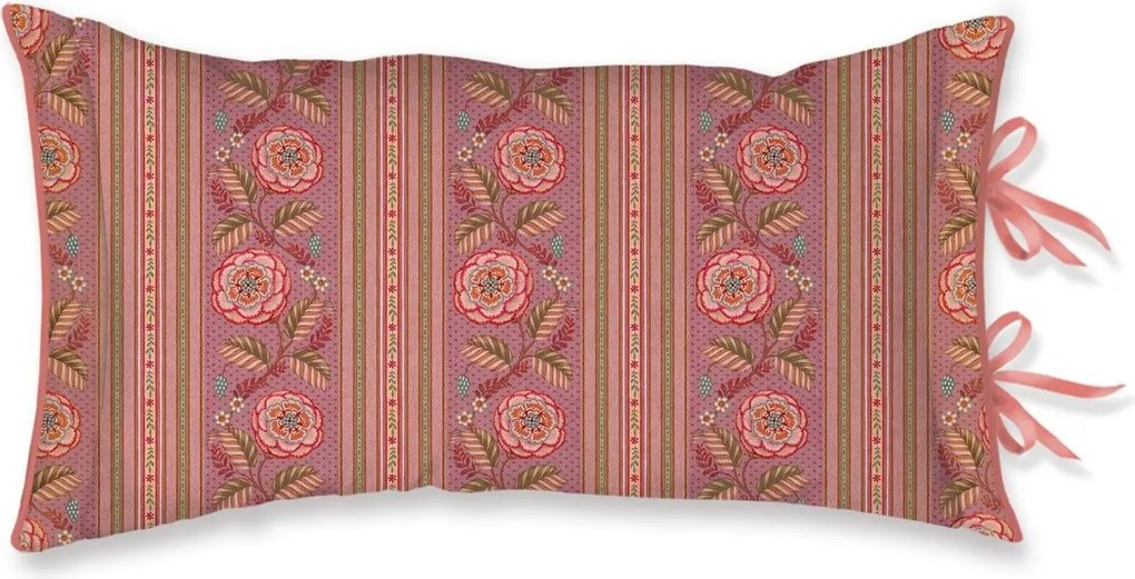 Pip Studio perkálový polštář Rosa Rani 35 x 60 cm (Růžový perkálový polštář v podlouhlém rozměru)