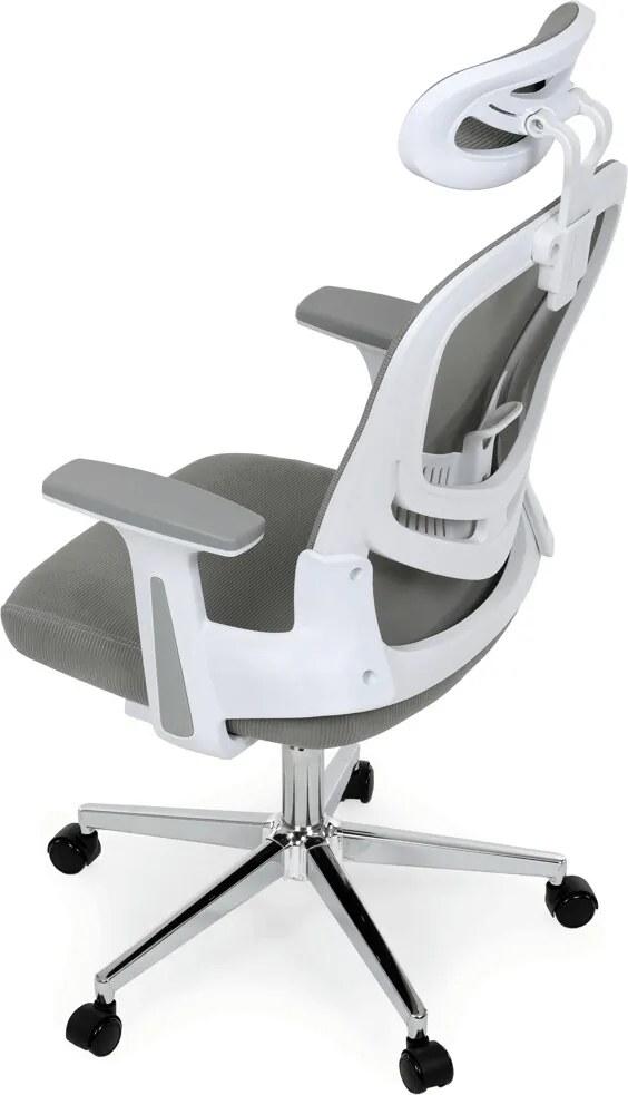 Ergonomická kancelářská židle EMILIE - šedá síťovina