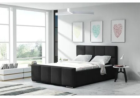 Postel OLIVIA 13 STANDARD 160x200 cm - stříbrné nohy Grafitová