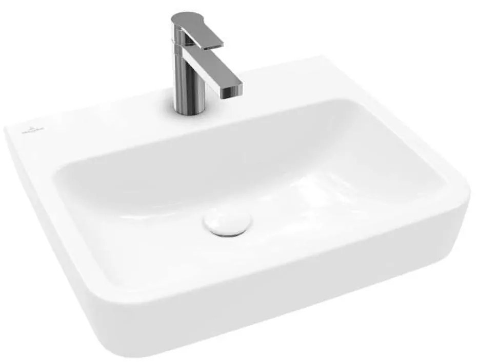 Villeroy & Boch O.novo - Umyvadlo 55x46 cm, bez přepadu, otvor pro baterii, alpská bílá 4A415601