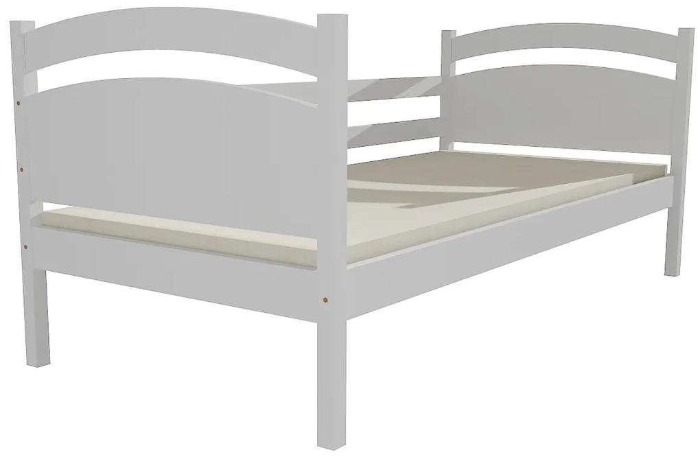 Dětská postel masiv 026 borovice masiv 90 x 200 cm bílá