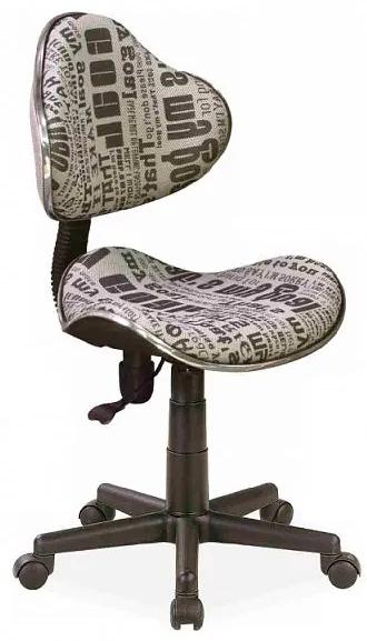 Dětská kancelářská židle kombinace béžová hnědá OF056