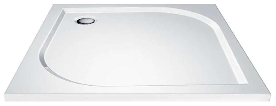 Mereo Sprchová vanička, čtverec, litý mramor, bez nožiček, bílá 1000 x 1000 mm