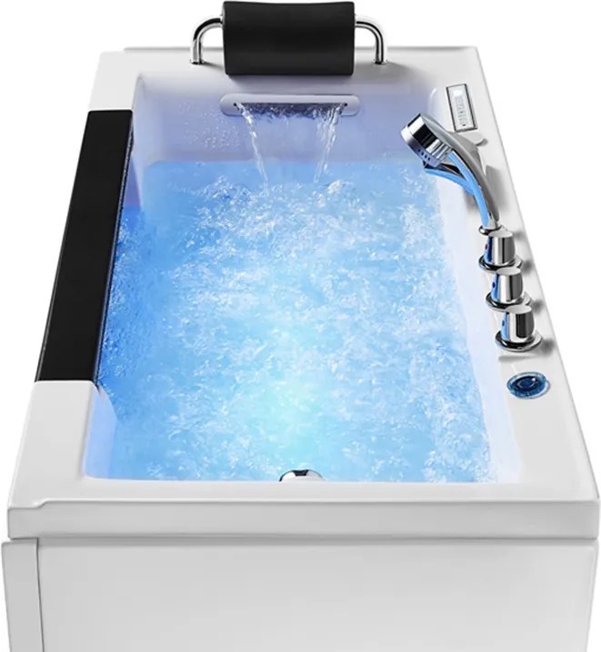 BPS-koupelny Hydromasážní vířivá vana Gomera 983C 162x75 s ohřevem vody