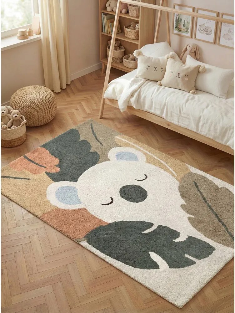 Krémový pratelný/ručně tkaný bavlněný dětský koberec 140x200 cm Snuggle Rio – Hanse Home