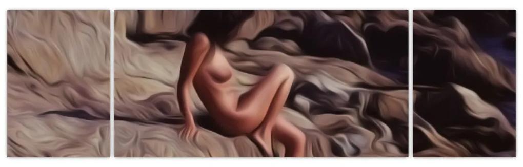 Obraz - Malba ženy (170x50 cm)