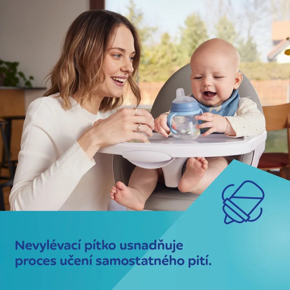 Canpol babies Hrneček se silikonovým pítkem FirstCup 250ml růžový