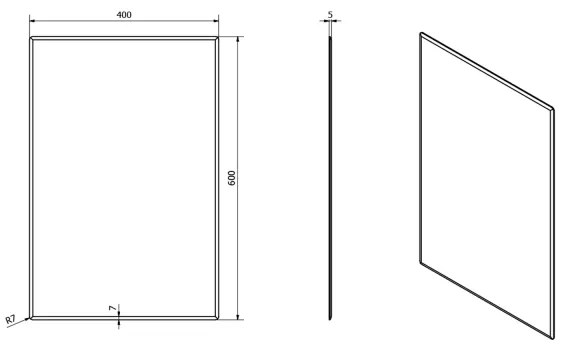 Sapho - Zrcadlo ACCORD 40x60 cm