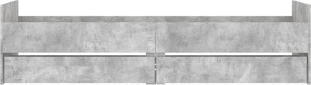 Rám postele se zásuvkami betonově šedý 100 x 200 cm 3207367