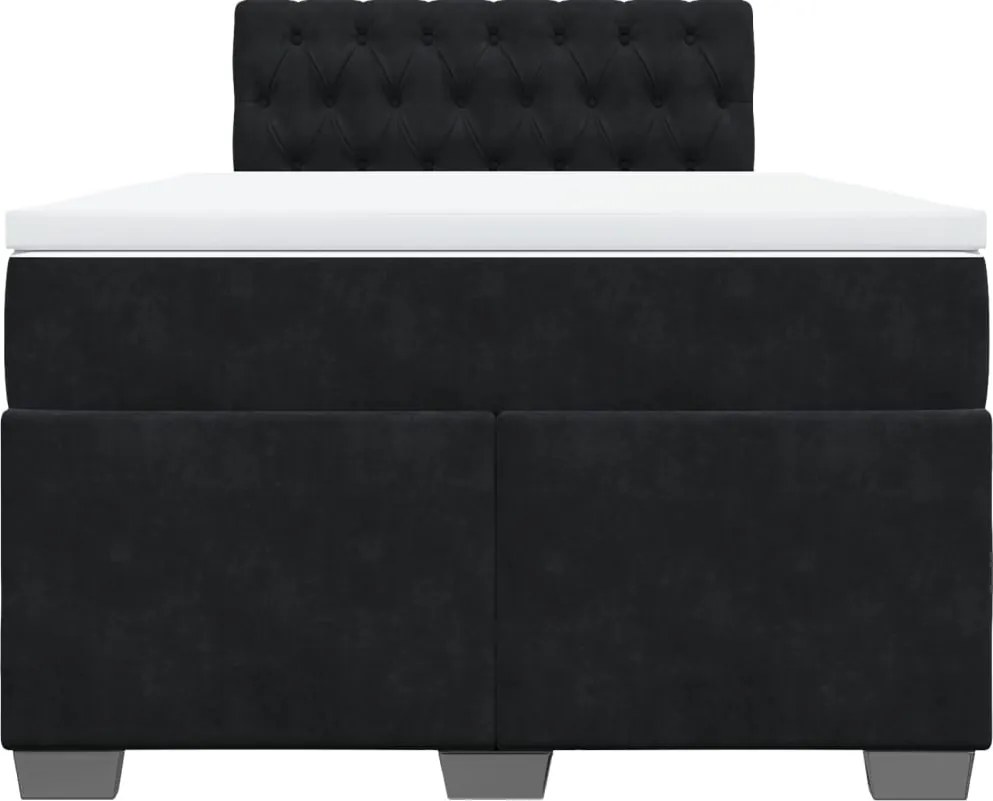 Box spring postel s matrací černá 120 x 190 cm samet 3286266