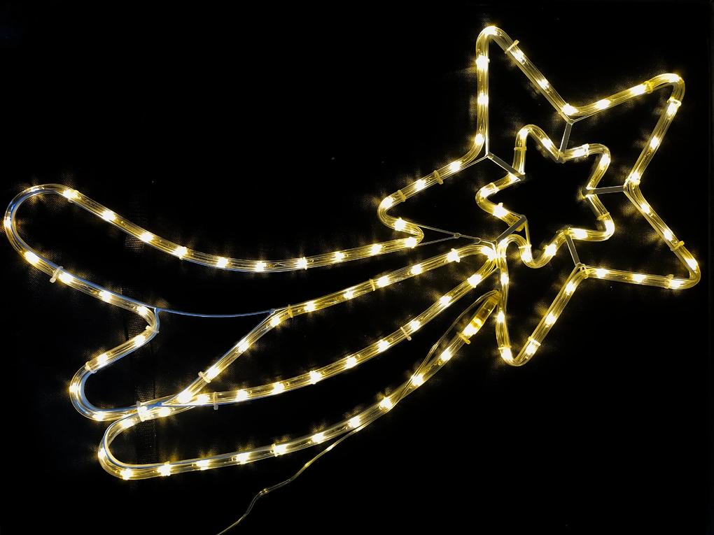 Vánoční LED dekorace, kometa, 76cm, různé barvy na výběr Barva: Studená bílá