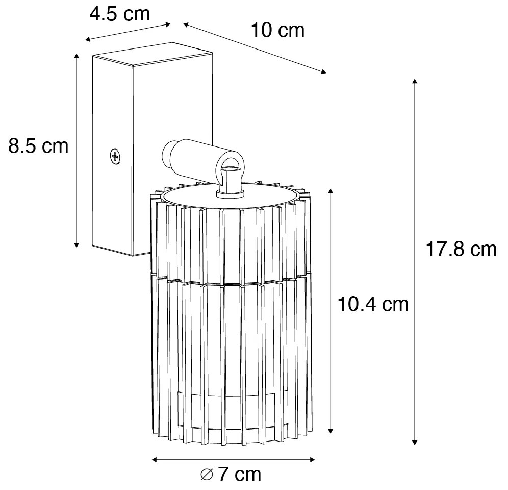Designové venkovní stropní bodové světlo černé IP44 - Boris