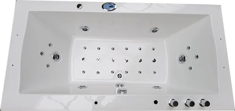 BPS-koupelny Hydromasážní vana RAMONA 640H 180x90 s ohřevem vody