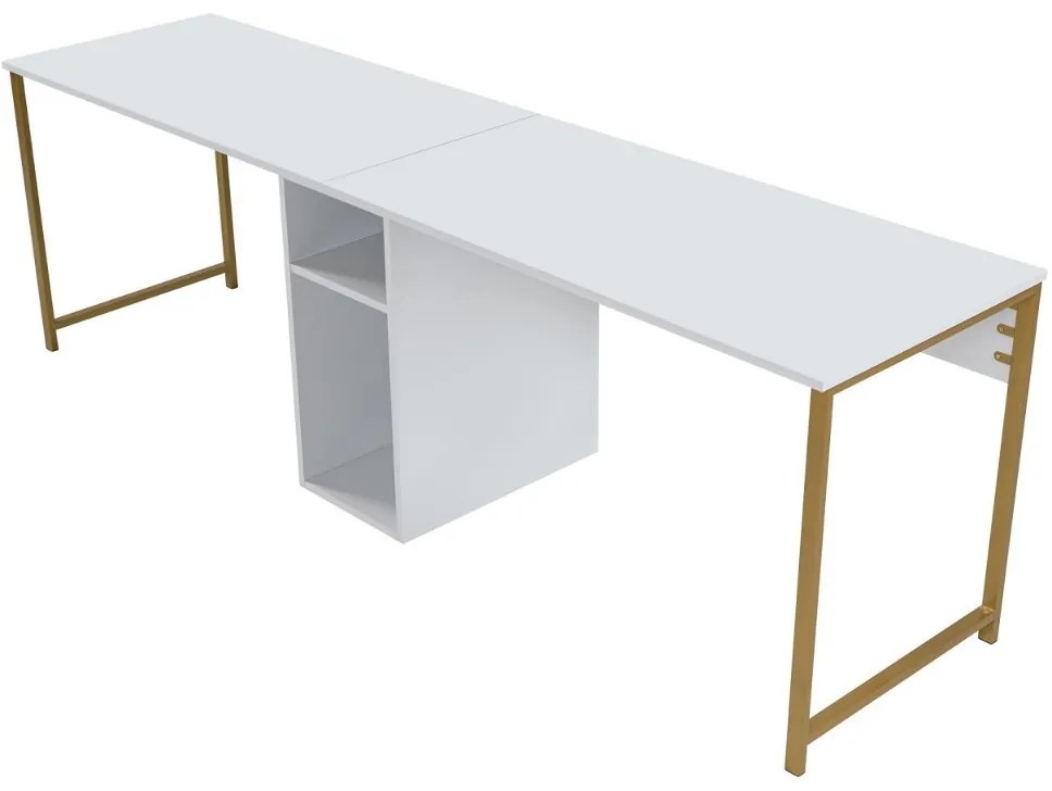 Designový psací stůl Geillis 240 cm bílý