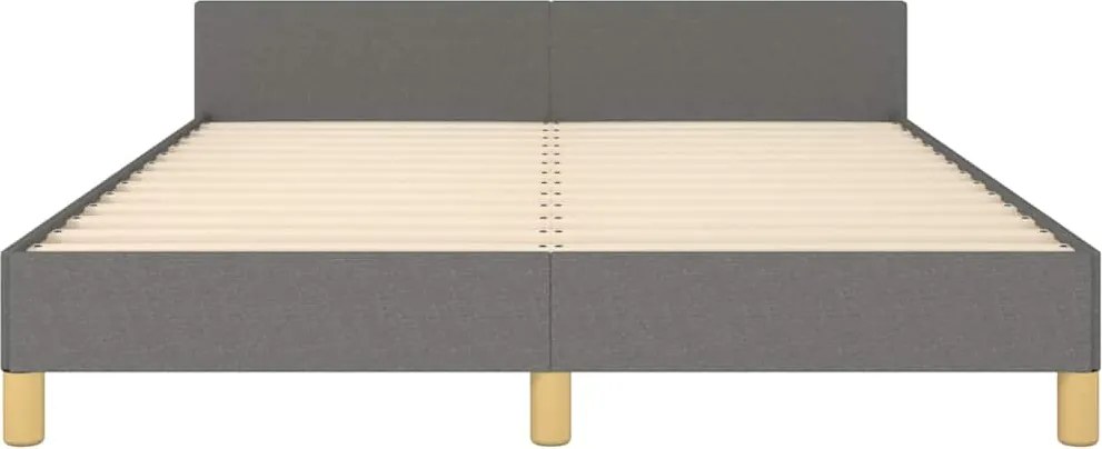 Postel bez matrace tmavě šedá 140 x 200 cm textil 3125301