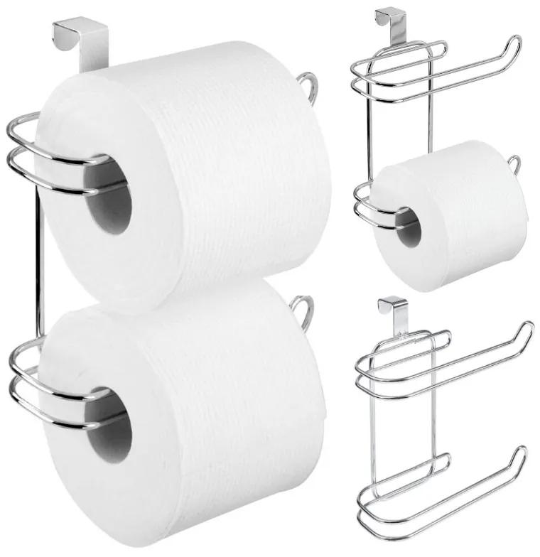 Dvojitý držák toaletního papíru Rea Montroe stříbrný