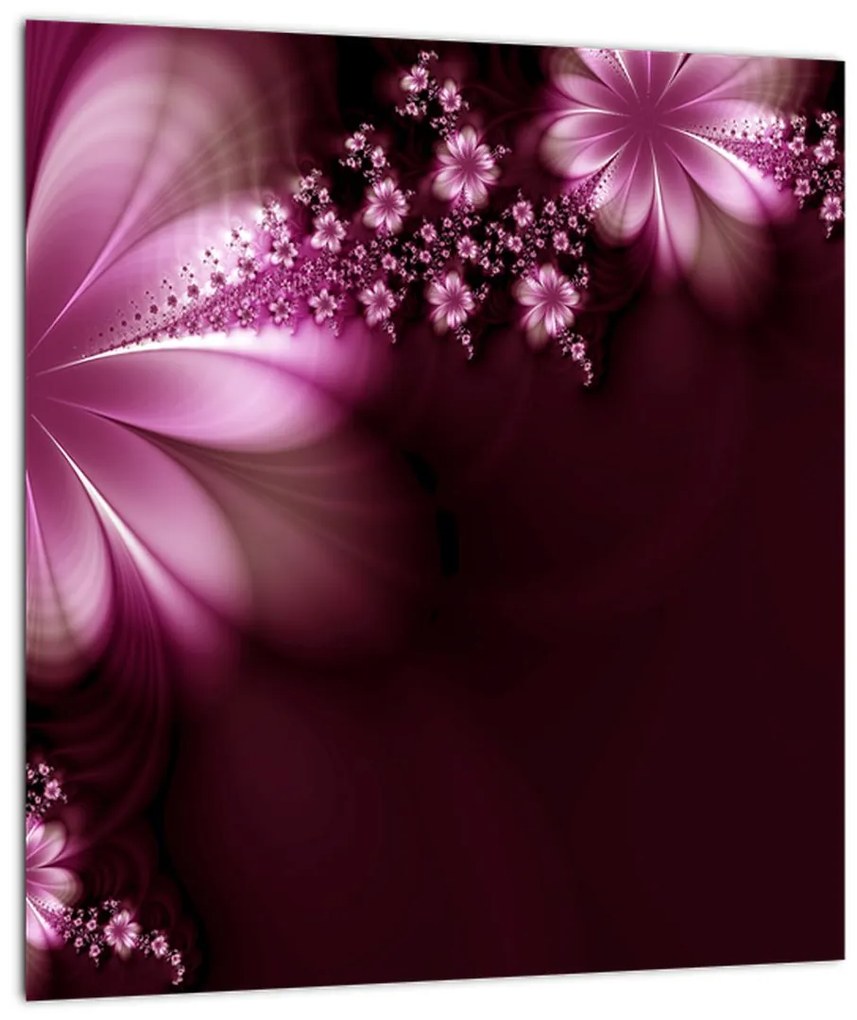 Obraz abstrakce - květiny (30x30 cm)