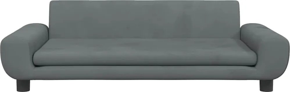 Pelíšek pro psy tmavě šedý 100 x 54 x 33 cm samet 171983