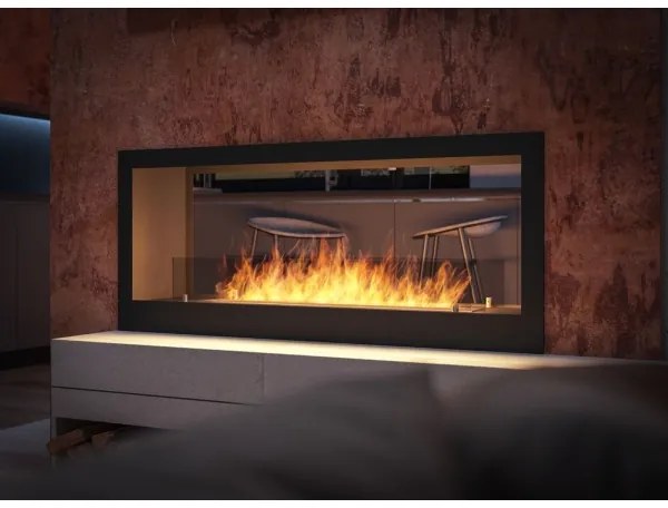 InFire - Vestavěný BIO krb 120x50 cm 3kW oboustranný