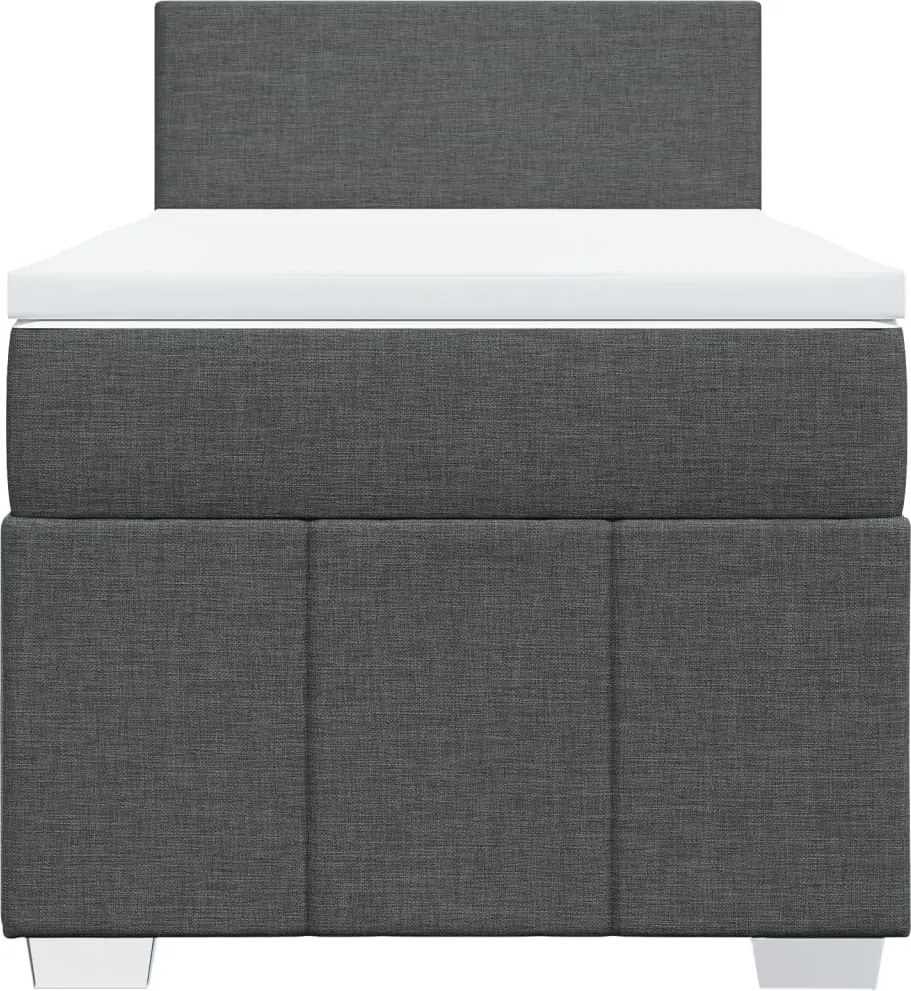 Box spring postel s matrací tmavě šedá 80 x 200 cm textil 3289189