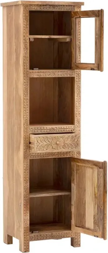 furniture-nabytek.cz - Masivní koupelnová skříňka Santoro z dřeva mango, přírodní – 80×40×80 cm