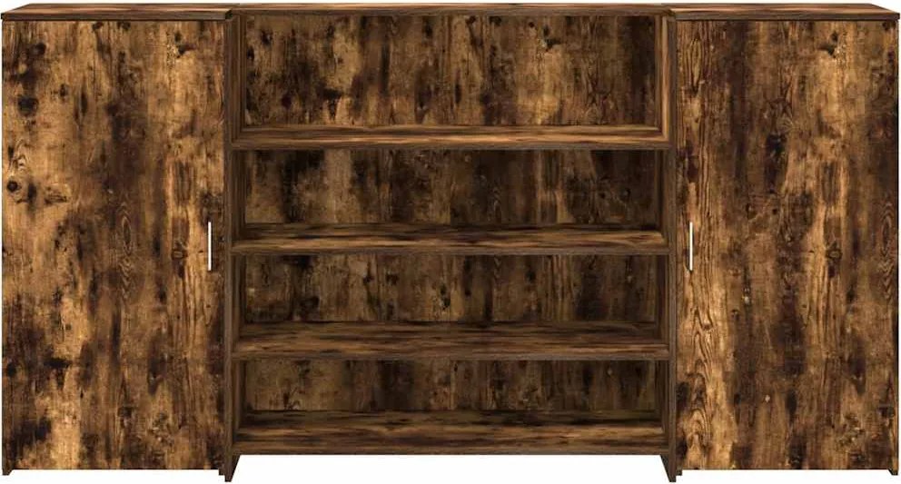 Recepční stůl kouřový dub 200x50x103,5 cm kompozitní dřevo 3324182