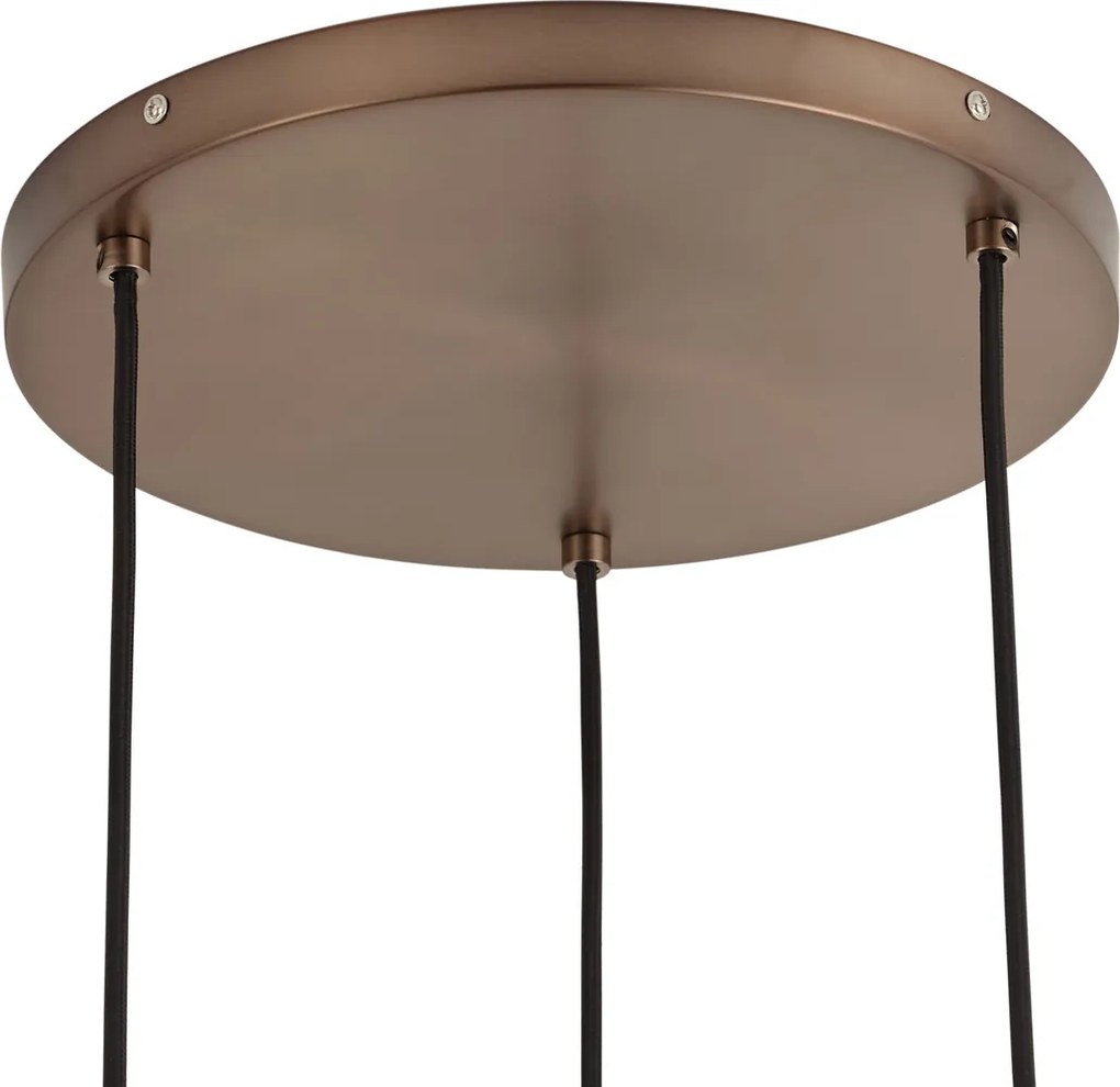 Designové závěsné svítidlo tmavě bronzové se 3 světly - Ard
