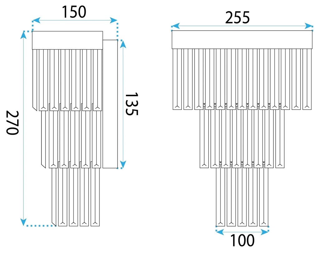 Toolight Designové osvětlení Crystal APP1536-1W Chrome
