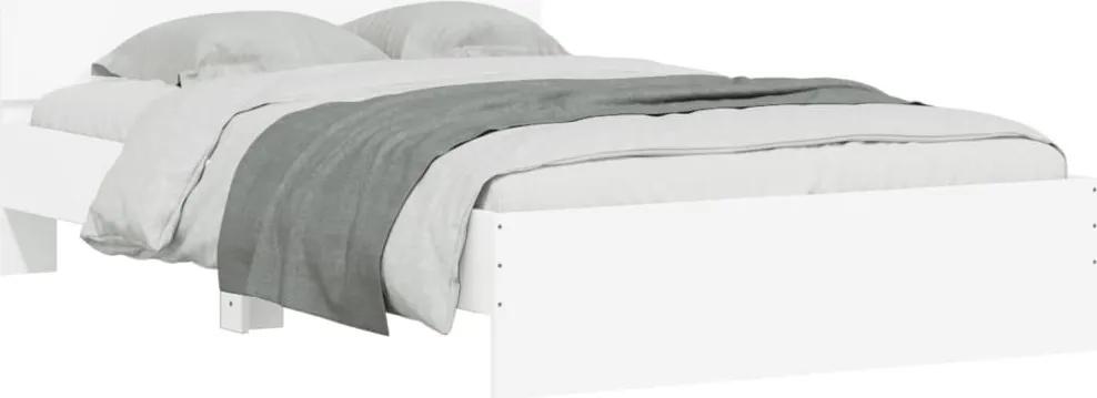 vidaXL Rám postele s čelem 135 x 190 cm [3207504] Barva: šedá sonoma