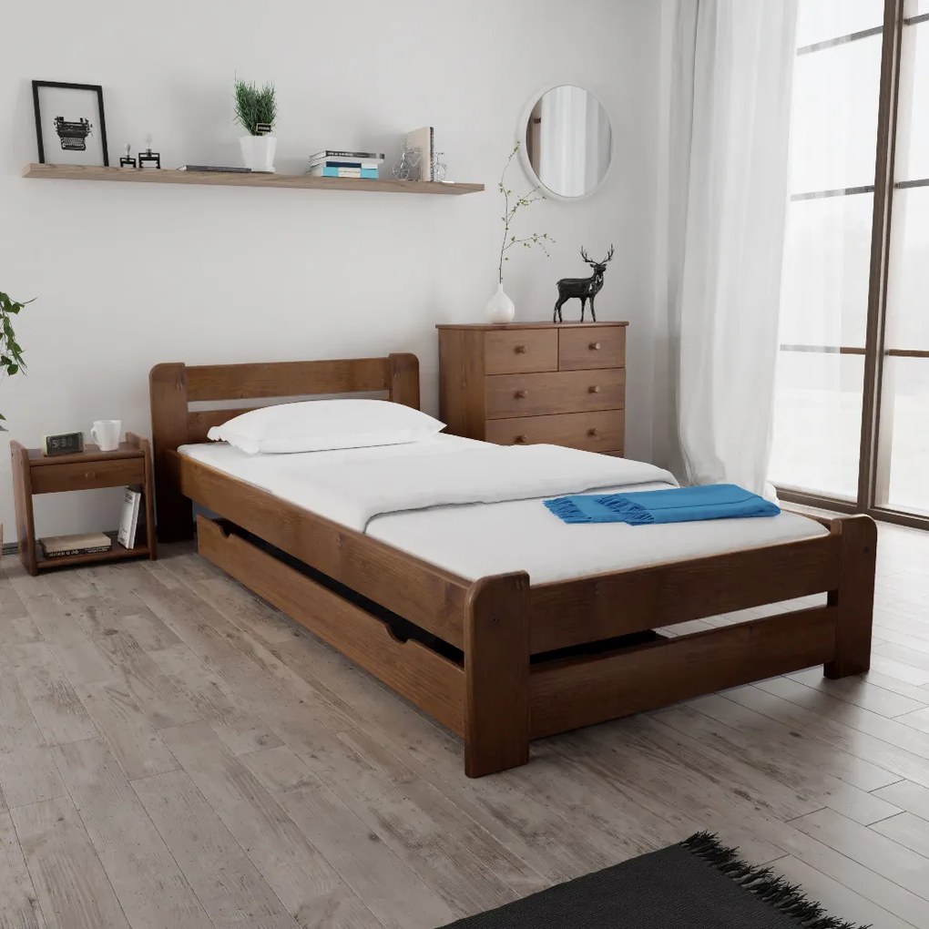 Postel Laura 80 x 200, dub Matrace: Matrace Coco Maxi 20 cm